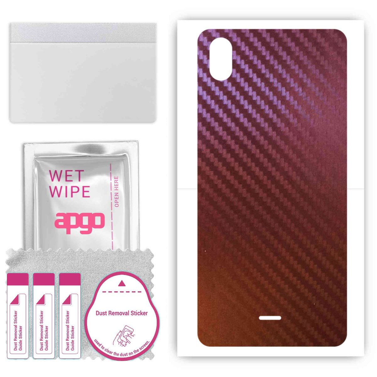 Folia naklejka skórka strukturalna na TYŁ do Wiko Y61 - Carbon Kameleon CAKA5 - apgo SKINS ...