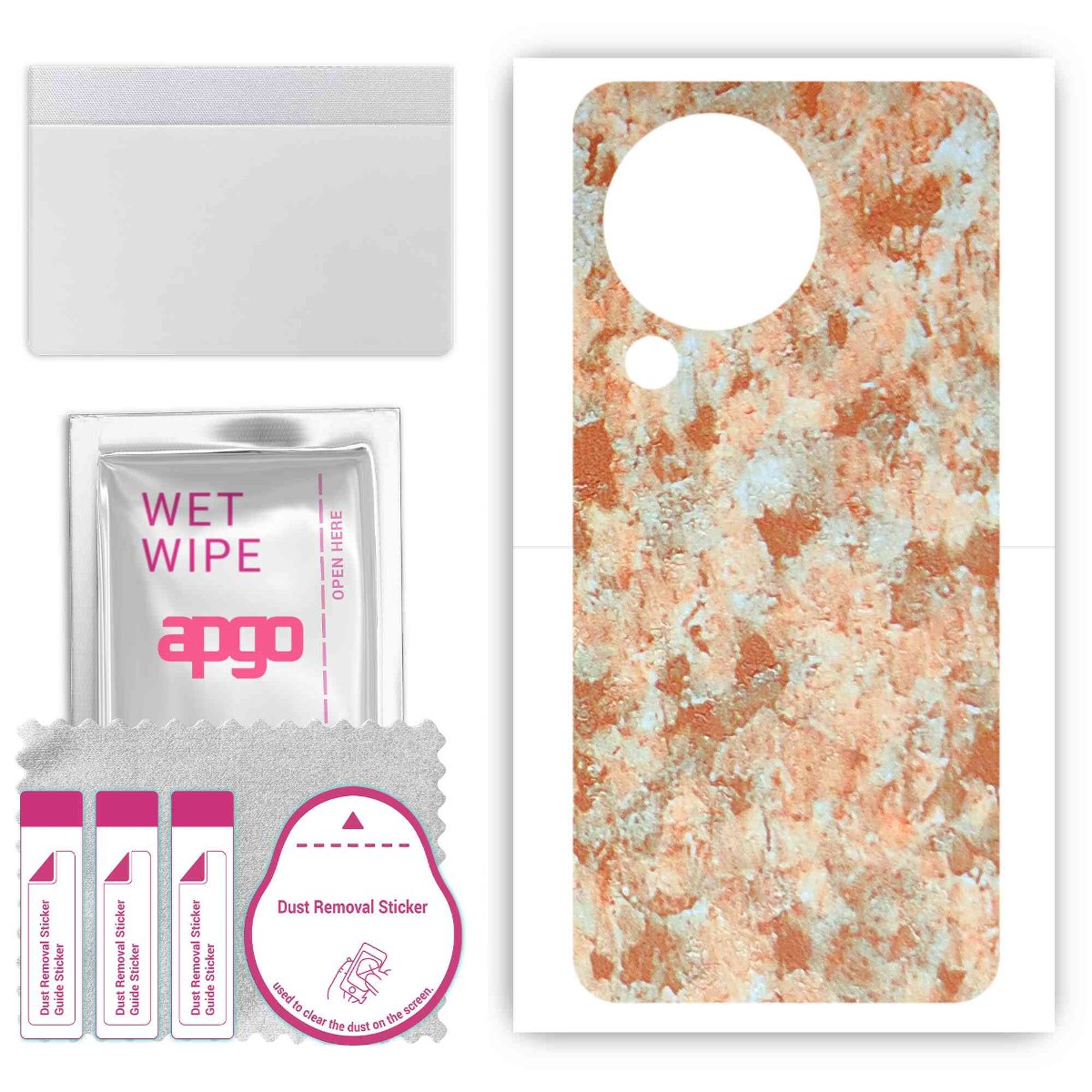 Folia naklejka skórka strukturalna na TYŁ do Xiaomi Civi 3 - Kamień ...