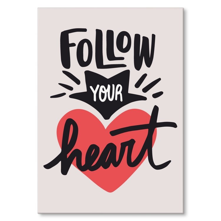 Follow your heart Metalowy Plakat Blacha dekoracyjna Tabliczka Szyld 30 ...