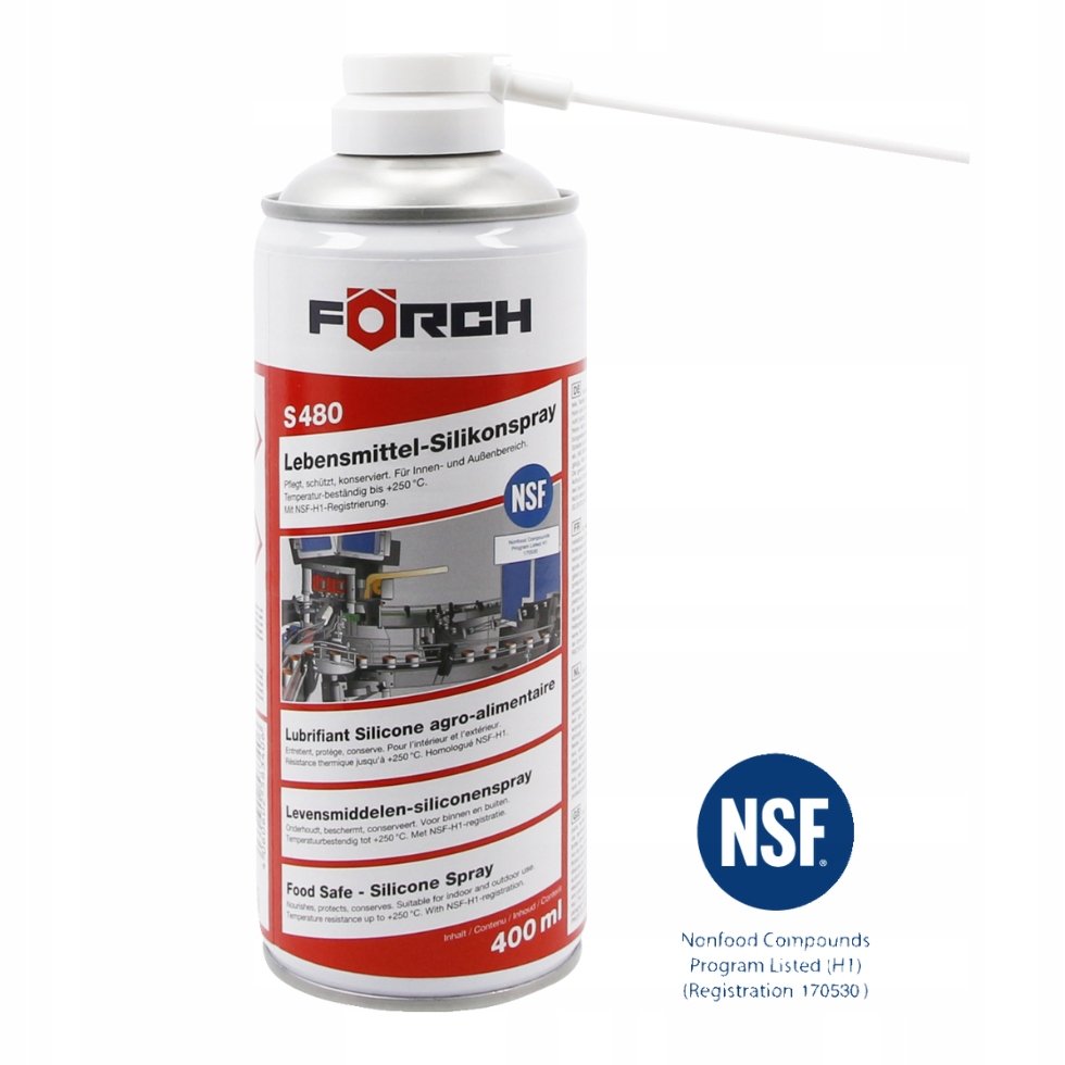 FORCH S480 (S474) Silikon w sprayu dla przemysłu spożywczego - 400ml ...
