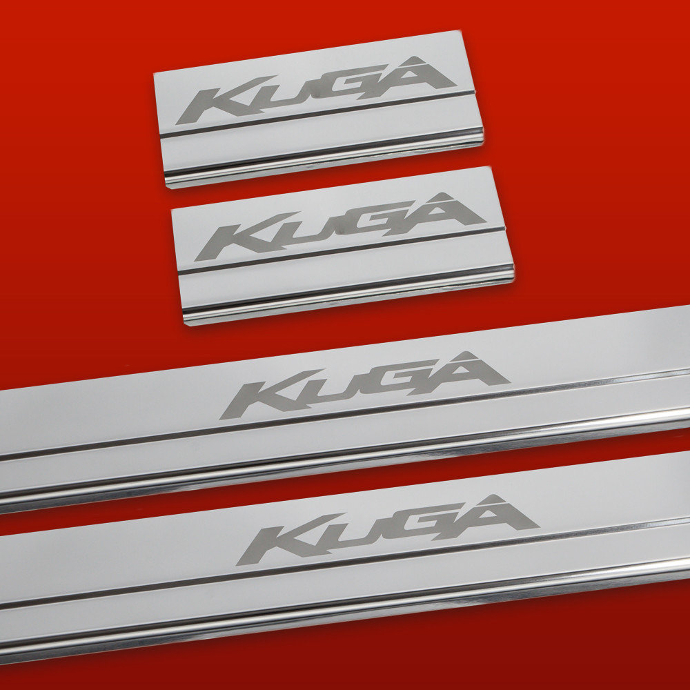FORD KUGA MK1 Listwy progowe, wykończenie połysk ze stali nierdzewnej ...