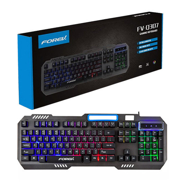FOREV KLAWIATURA PRZEWODOWA PODŚWIETLANA CZARNA GAMING FV-Q307 - Forever | Sklep EMPIK.COM