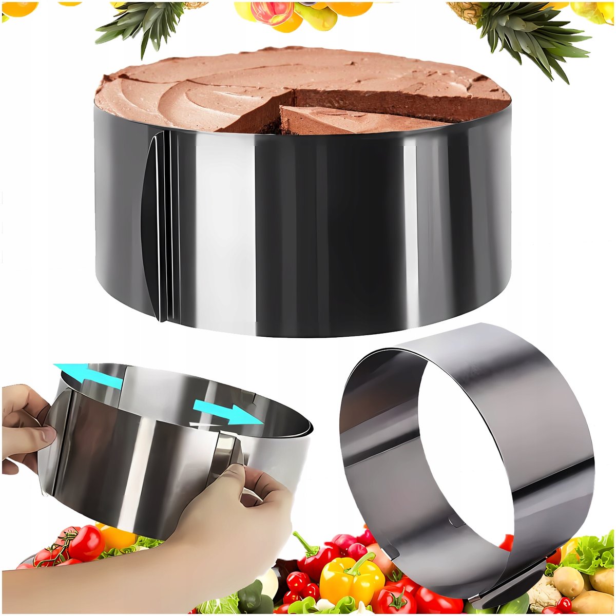 FORMA DO TORTU CIAST I DOMOWE PIECZENIE RANT REGULOWANY STALOWY ...