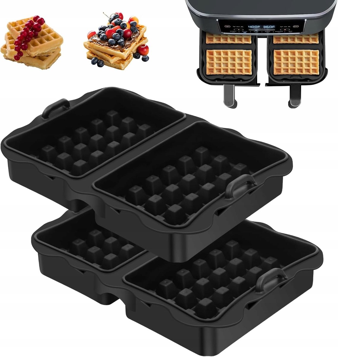 Forma na Gofr Silikonowa Wkładki do Frytkownicy do Gofrów Zestaw 2szt - Peaktop | Sklep EMPIK.COM