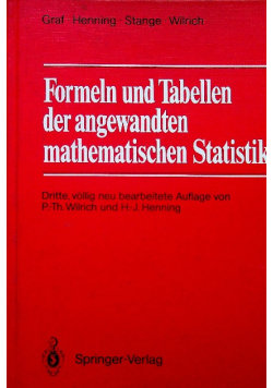 Formeln und Tabellen der angewandten mathematischen Statistik ...