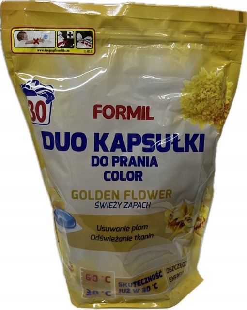 FORMIL 3w1 Kapsułki do prania uniwersalne o zapachu złotych kwiatów 34 ...