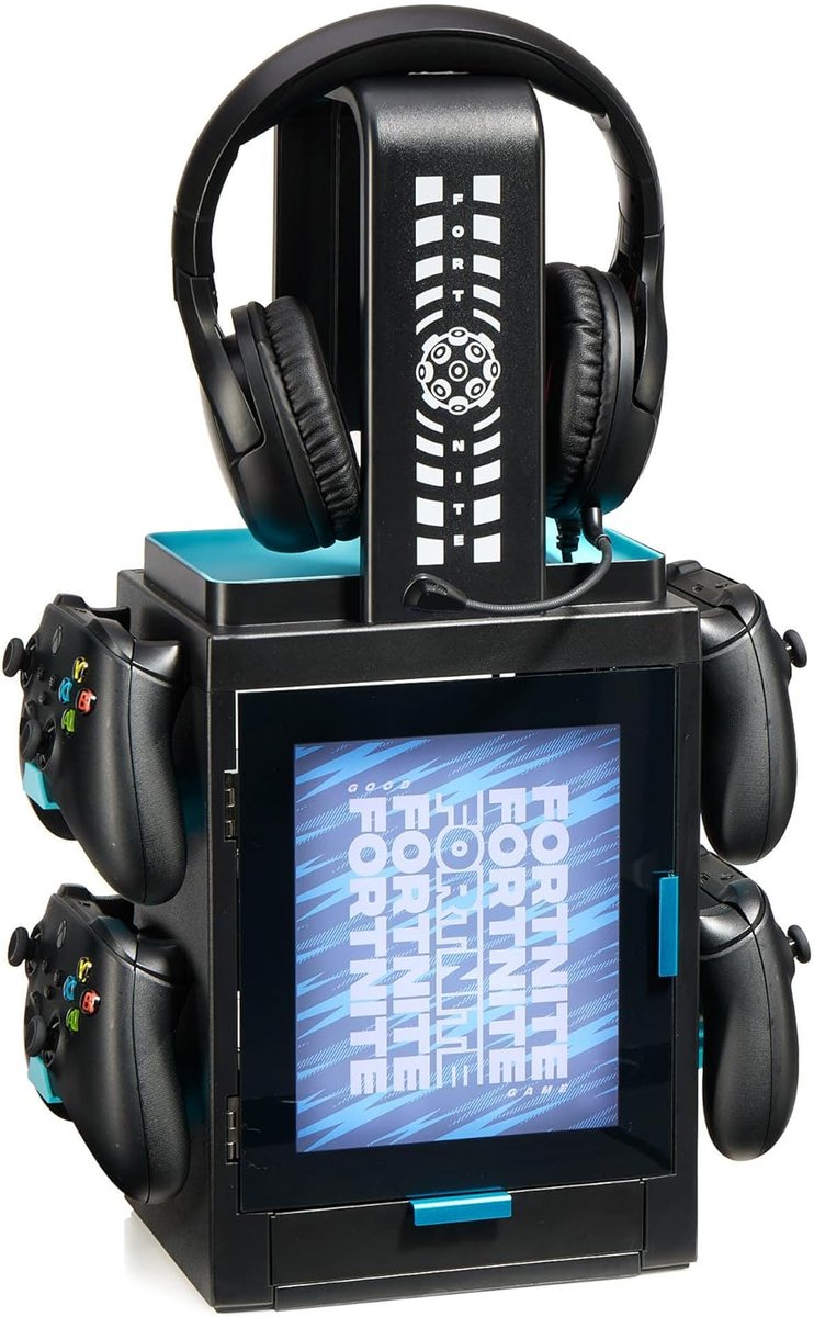FORTNITE Led Ps5 Xbox Nintendo Logo Stojak Podstawka 4 Pady Gry Headset ...