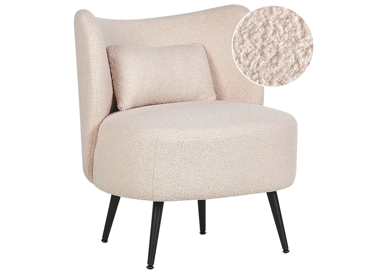 Fotel boucle beżowy OTSBY - Beliani | Sklep EMPIK.COM