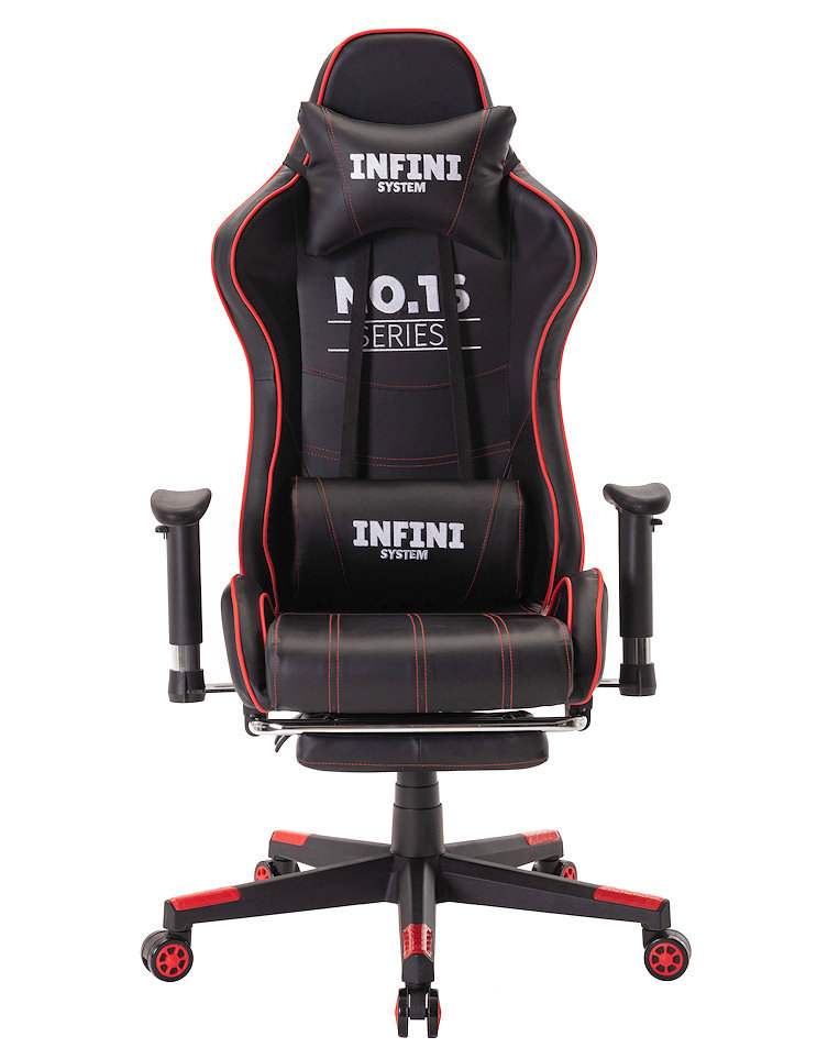 Fotel Gamingowy Infini series No.16 RED dla graczy, regulowane oparcie ...