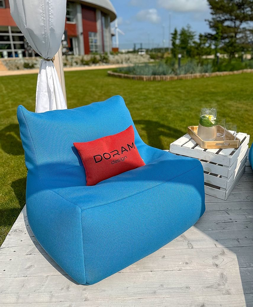Fotel pufa basenowa blue - Doram design | Sklep EMPIK.COM