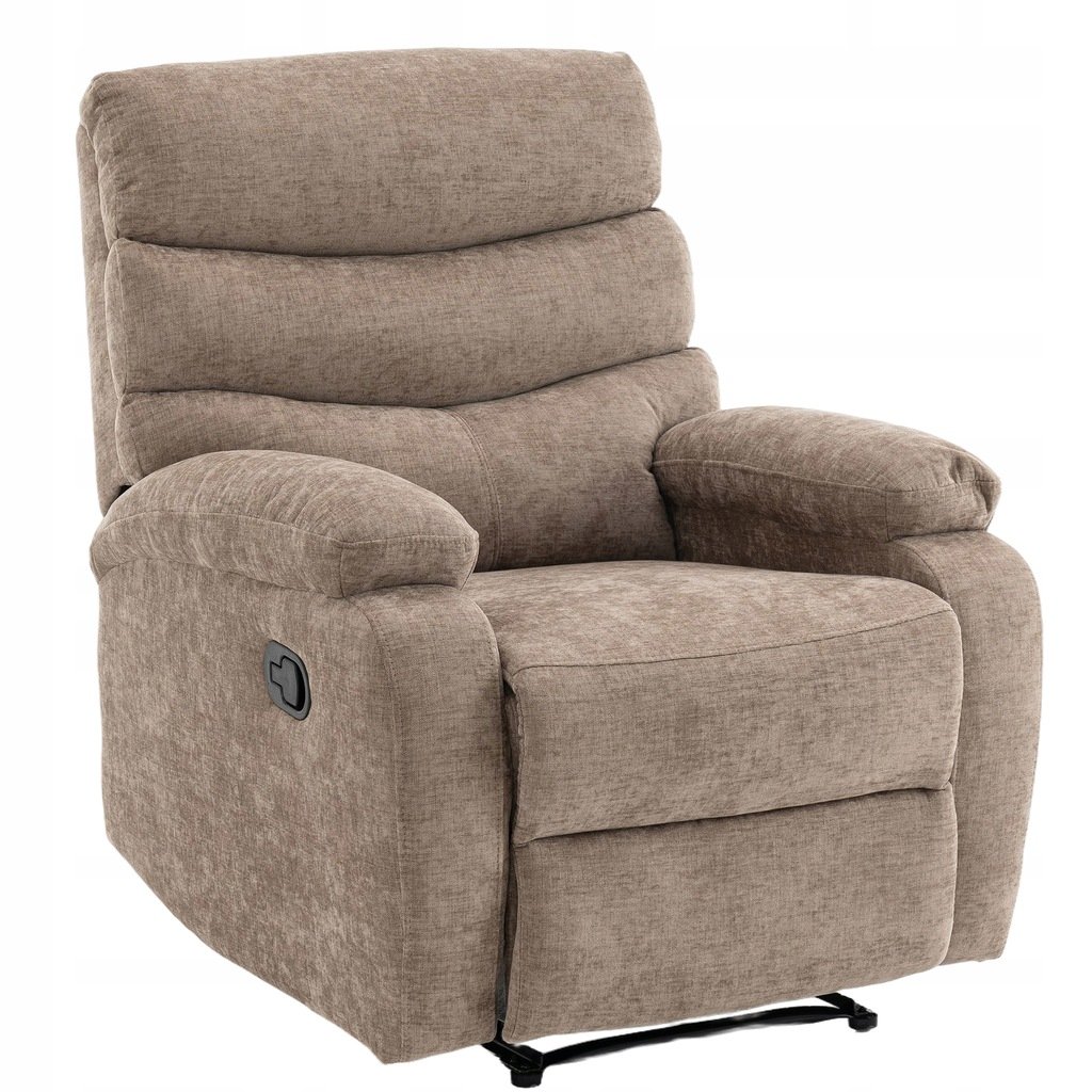 Fotel wypoczynkowy rozkładany tapicerowany do salonu Vera FW100 taupe ...