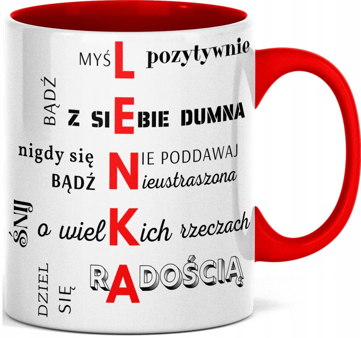 FOTO Kubek z imieniem IMIENINY DLA LENKI, LENY IMIĘ LENKA - Inna marka ...