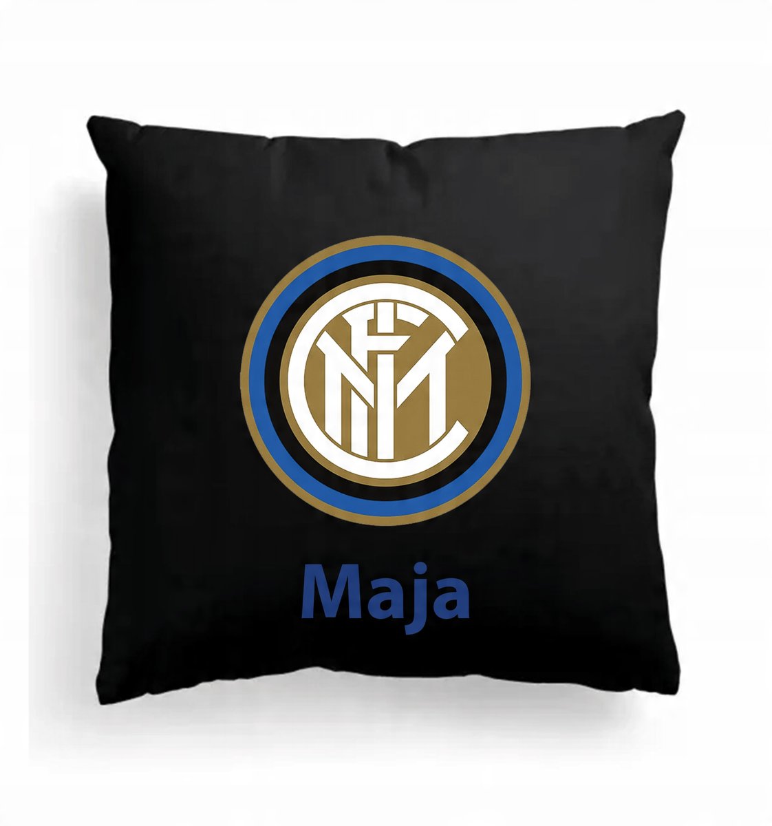 Foto Poduszka Czarna INTER MEDIOLAN LOGO + IMIĘ - Atram | Sklep EMPIK.COM