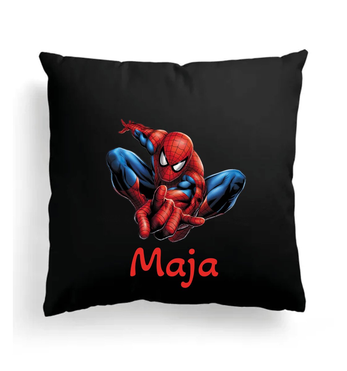 Foto Poduszka Czarna Spider-Man Spiderman + IMIĘ 6 - Atram | Sklep EMPIK.COM