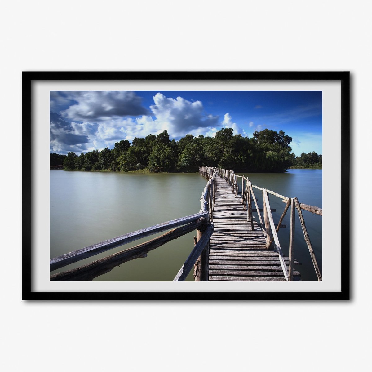 Foto ramka obraz na ścianę TULUP Drewniany most 70x50 cm - Tulup ...