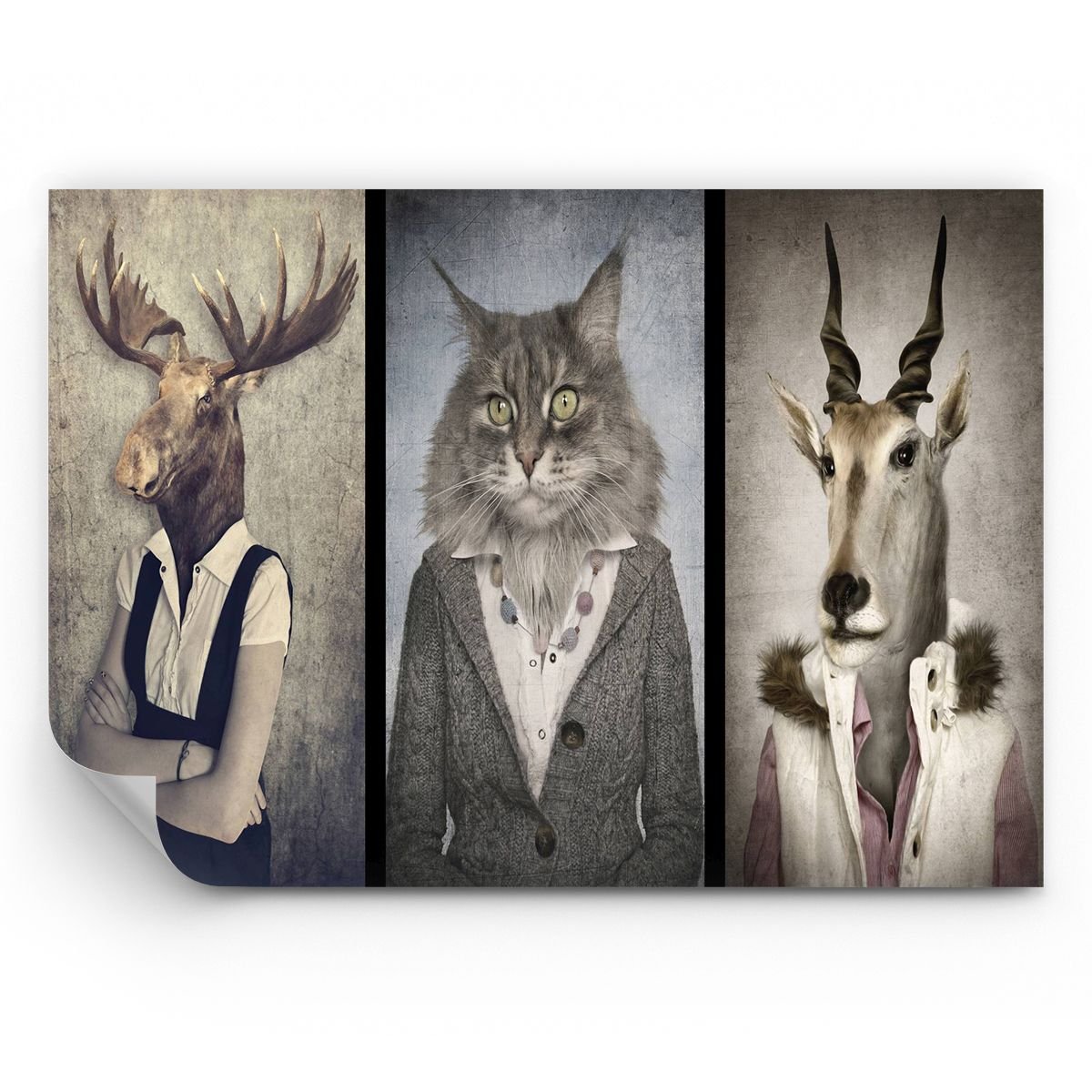 FOTOTAPETA Abstrakcja, Fantasy, Łoś TAPETA NA ŚCIANĘ DO SYPIALNI SALONU ...
