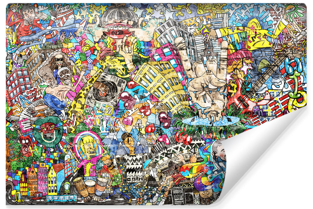 Fototapeta Dla Młodzieży Mural Kolorowe Graffiti Abstrakcja 315cm X 210cm - Muralo | Sklep EMPIK.COM