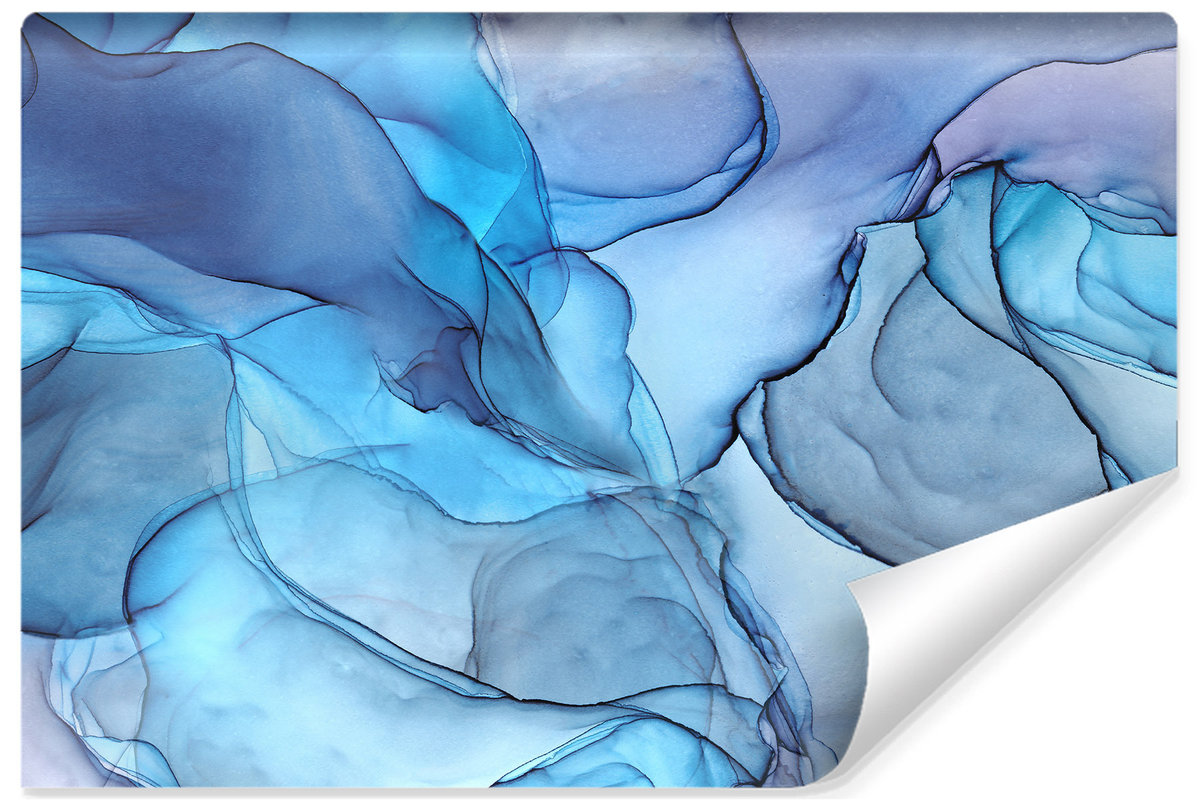Fototapeta Do Biura Niebieski MARMUR Styl Glamour Abstrakcja 405cm x 270cm - Muralo | Sklep ...