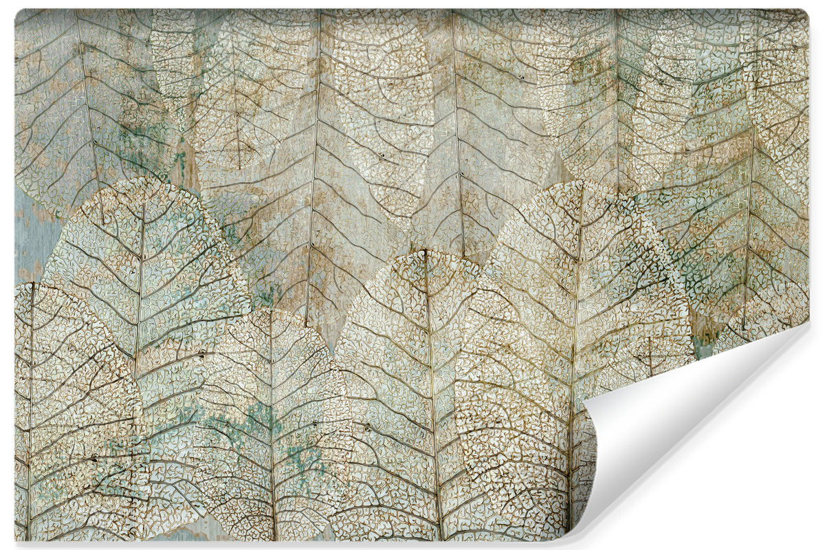 Fototapeta Do Jadalni Duże Liście Abstrakcja Beton Vintage 360cm X 240cm - Muralo | Sklep EMPIK.COM