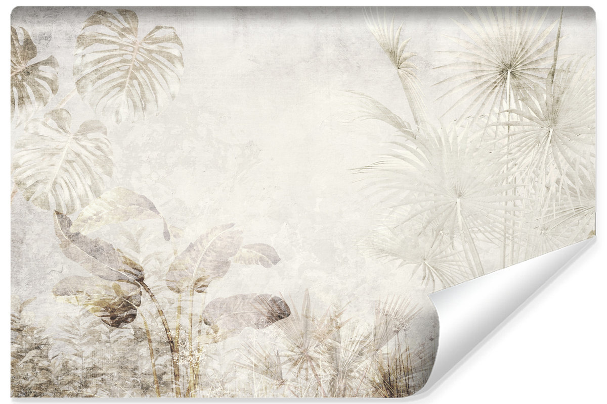 Fototapeta Do Jadalni LIŚCIE Tropikalne Beton Abstrakcja Mural 90cm x 60cm - Muralo | Sklep ...