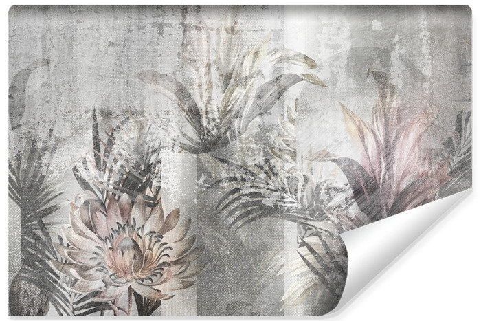 Fototapeta Do Jadalni Liście Tropikalne BETON Mural Abstrakcja 360cm x 240cm - Muralo | Sklep ...