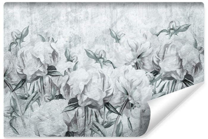 Fototapeta Do Salonu Beton Mural Kwiaty Piwonie Peonie Abstrakcja 368cm X 254cm - Muralo | Sklep ...