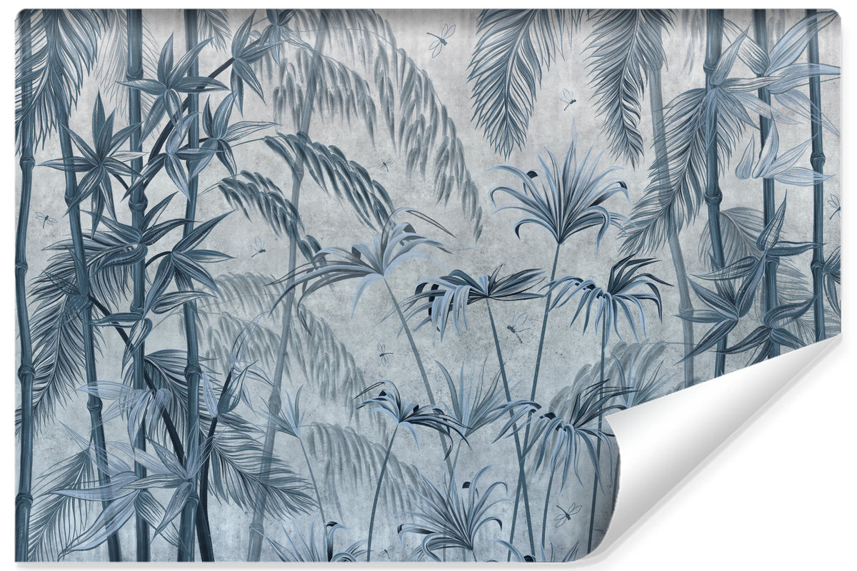 Fototapeta Do Salonu Beton Mural Liście TROPIKALNE Abstrakcja 180cm x 120cm - Muralo | Sklep ...