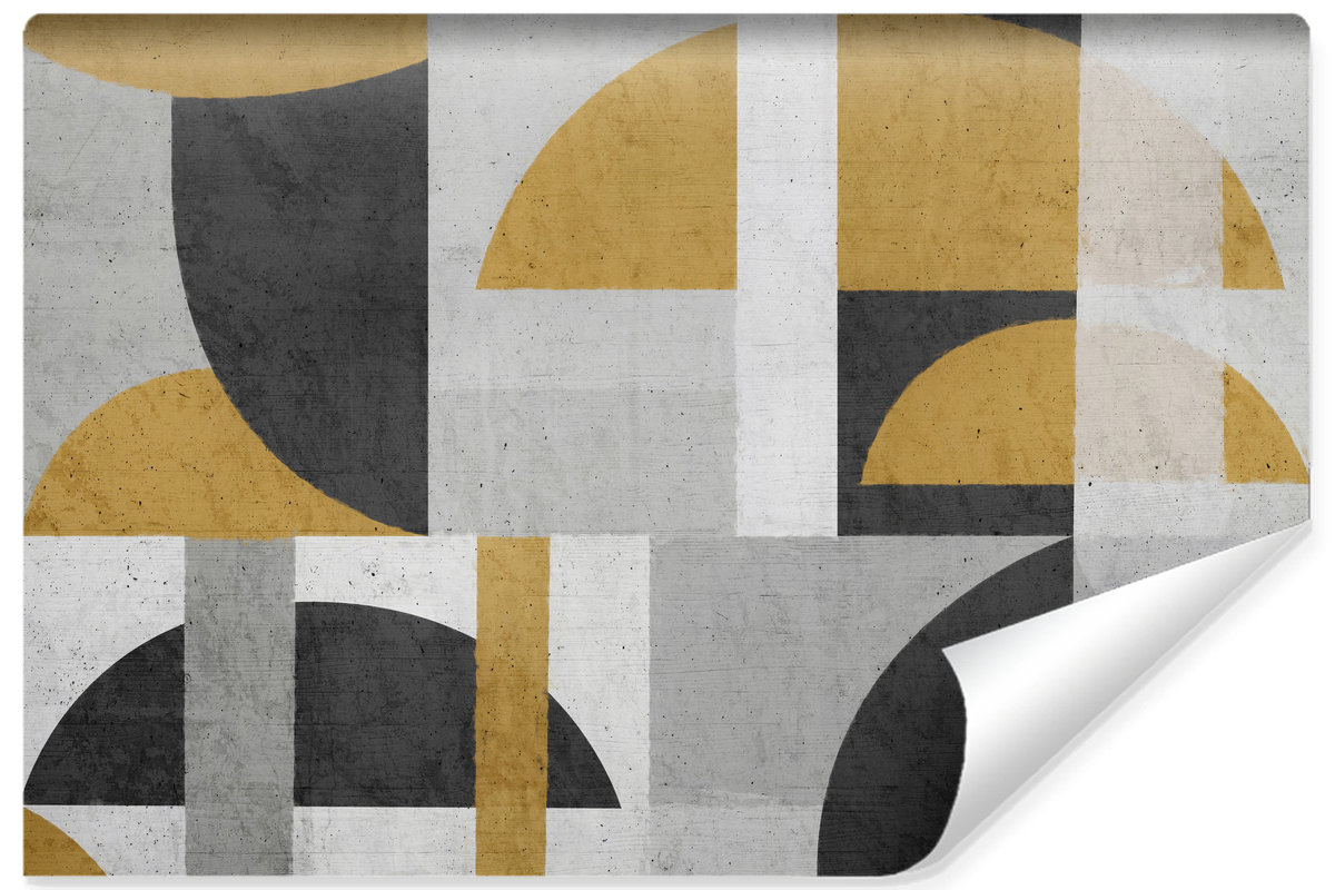 Fototapeta Do Salonu Imitacja Betonu Wzór Geometryczny Abstrakcja 405cm X 270cm - Muralo | Sklep ...