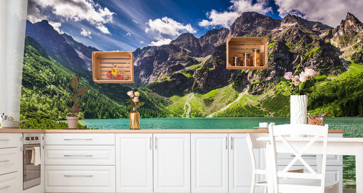 Fototapeta Do Salonu Jezioro Morskie Oko w Tatrach Pejzaż Efekt 3D 400cm x 280cm - Muralo ...