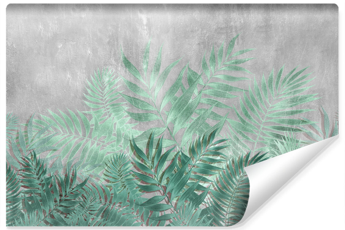 Fototapeta Do Salonu LIŚCIE Beton Abstrakcja Natura 315cm x 210cm - Muralo | Sklep EMPIK.COM