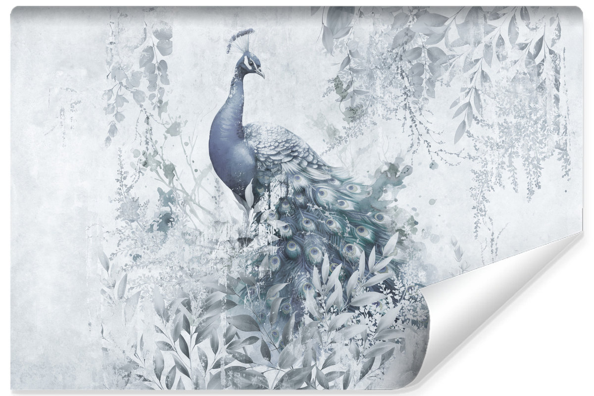 Fototapeta Do Sypialni ABSTRAKCJA Liście Beton Paw Mural 315cm x 210cm - Muralo | Sklep EMPIK.COM