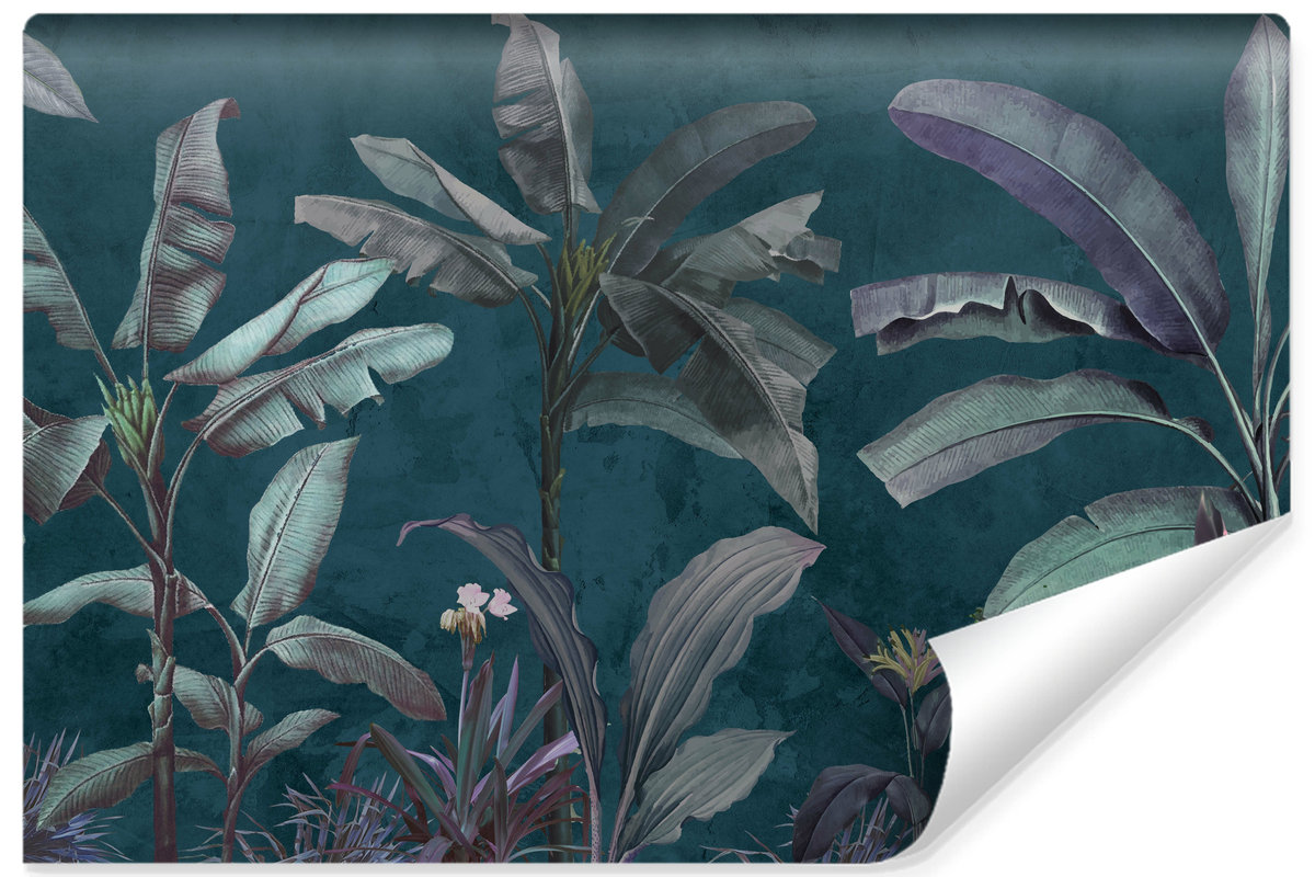 Fototapeta Do Sypialni Drzewa Bananowe Liście TROPIKALNE Beton 315cm x 210cm - Muralo | Sklep ...