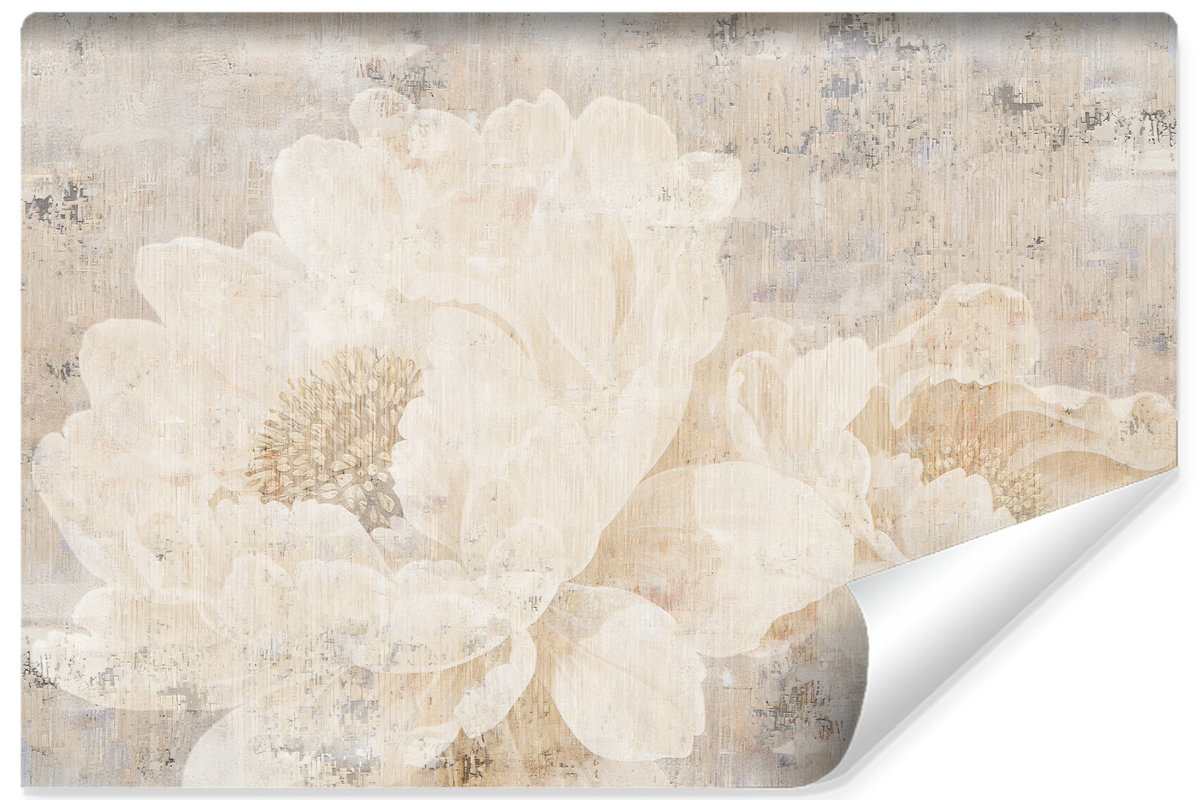 Fototapeta Do Sypialni KWIATY Natura Beton Mur Mural Abstrakcja 405cm x 270cm - Muralo | Sklep ...