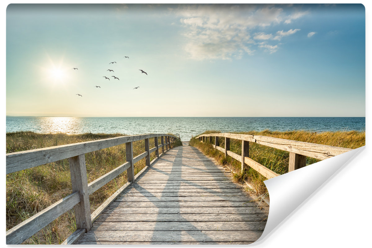 Fototapeta Do Sypialni Wybrzeże Morza Północnego Krajobraz Efekt 3D 270cm X 180cm - Muralo ...