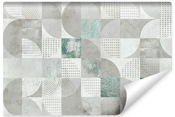 Fototapeta Do Sypialni Wzór Geometryczny Beton Mural Styl Vintage 405cm X 270cm - Muralo | Sklep ...