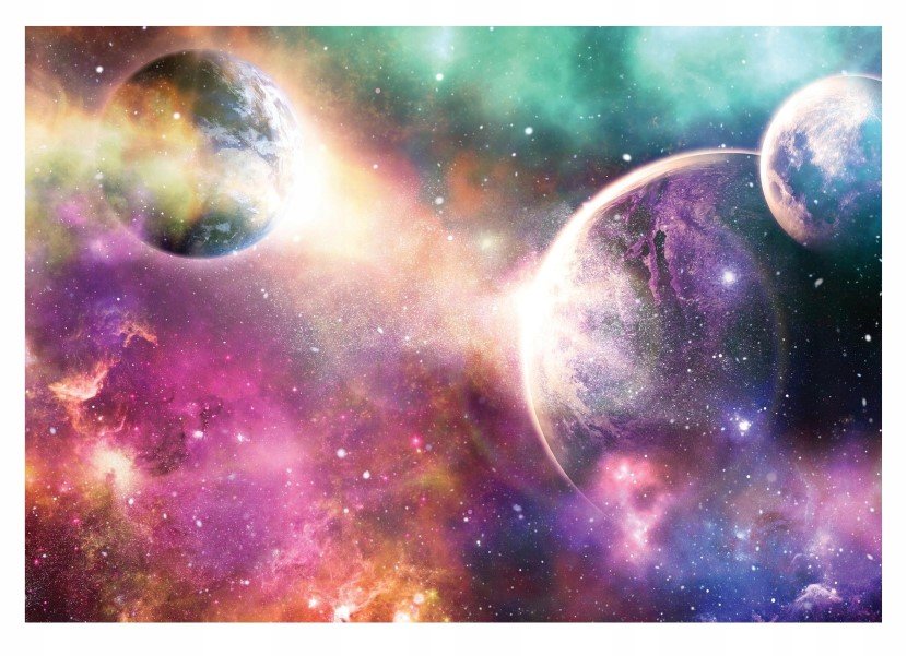 Fototapeta GALAKTYKA Planety Gwiazdy Sufit 368x254 cm - Wallarena | Sklep EMPIK.COM