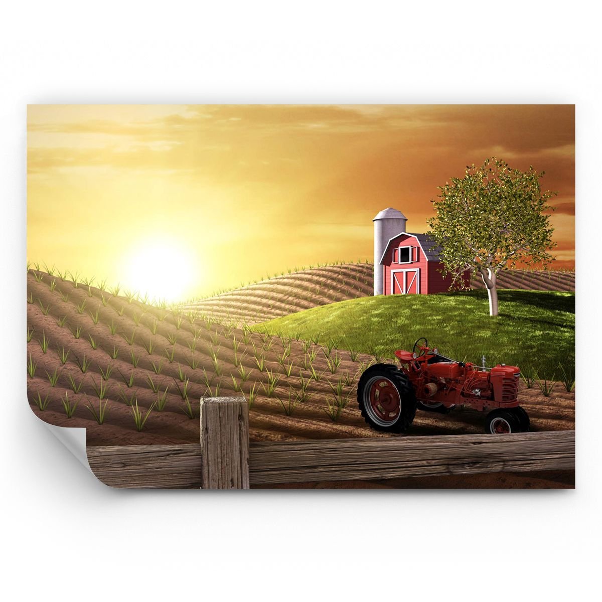 FOTOTAPETA Gospodarstwo Rolne, Krajobraz, Traktor TAPETA NA ŚCIANĘ DO ...