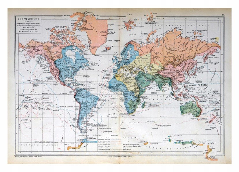 Fototapeta MAPA ŚWIATA STARA Vintage Retro 368x254 - Wallarena | Sklep ...