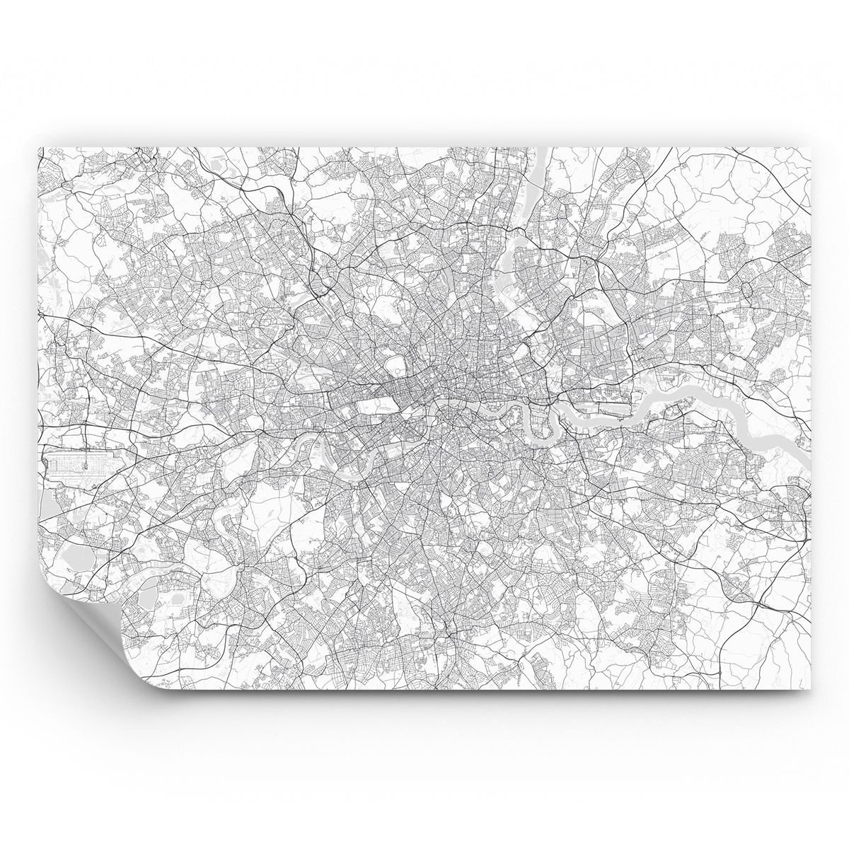 FOTOTAPETA Miasto, Mapa Miasta, Londyn TAPETA NA ŚCIANĘ DO SYPIALNI ...