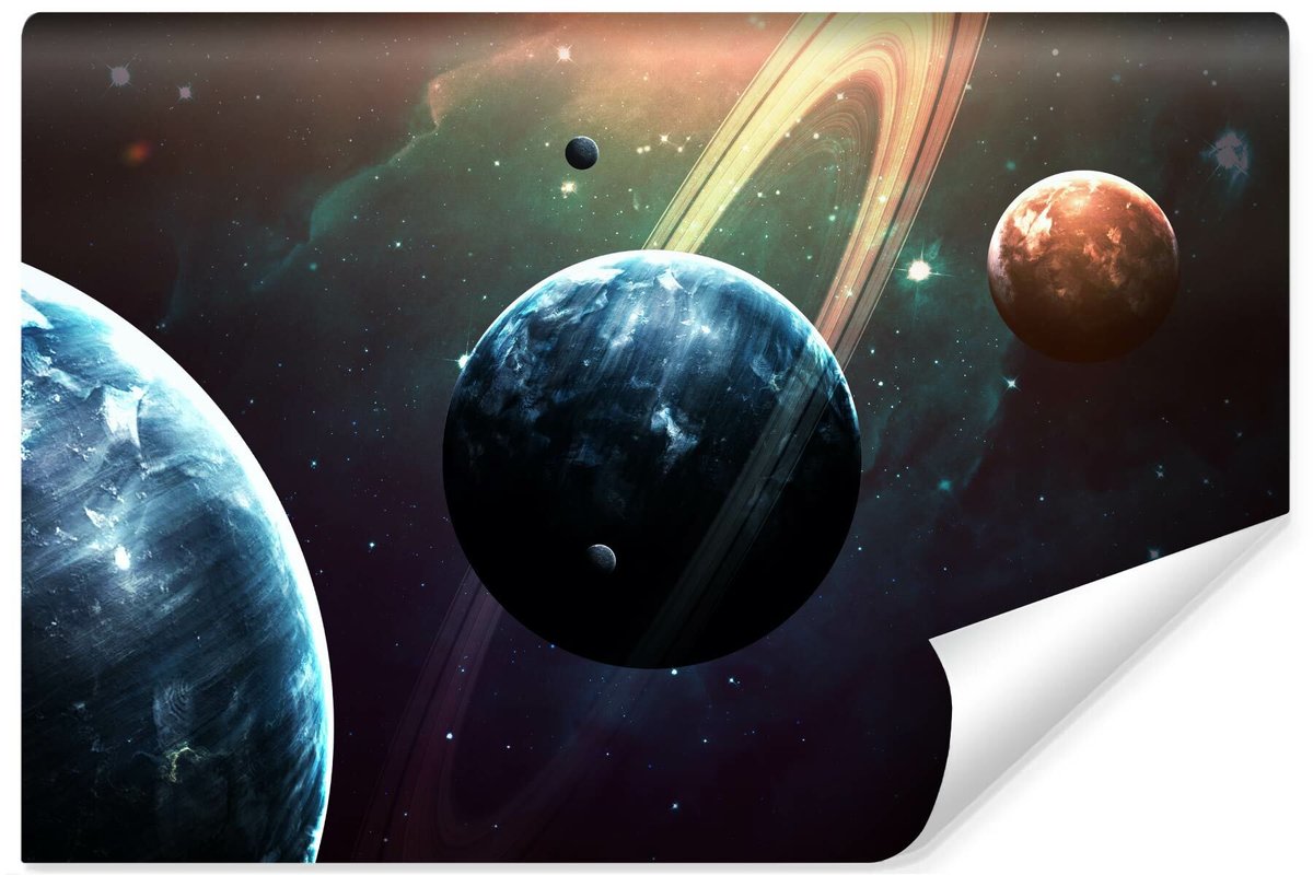 Fototapeta Młodzieżowa PLANETY Gwiazdy Kosmos Abstrakcja Efekt 3D 405cm x 270cm - Muralo | Sklep ...