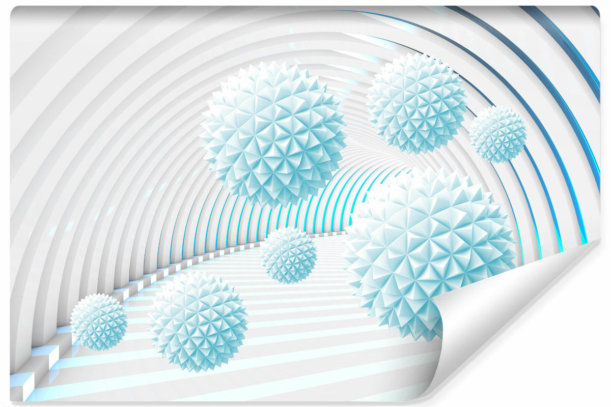 Fototapeta Ścienna Niebieskie Kule Tunel Efekt 3D Abstrakcja 270cm X 180cm - Muralo | Sklep ...