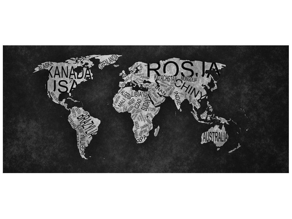 Fototapeta, World Map, 12 elementów, 536x240 cm - Oobrazy | Sklep EMPIK.COM