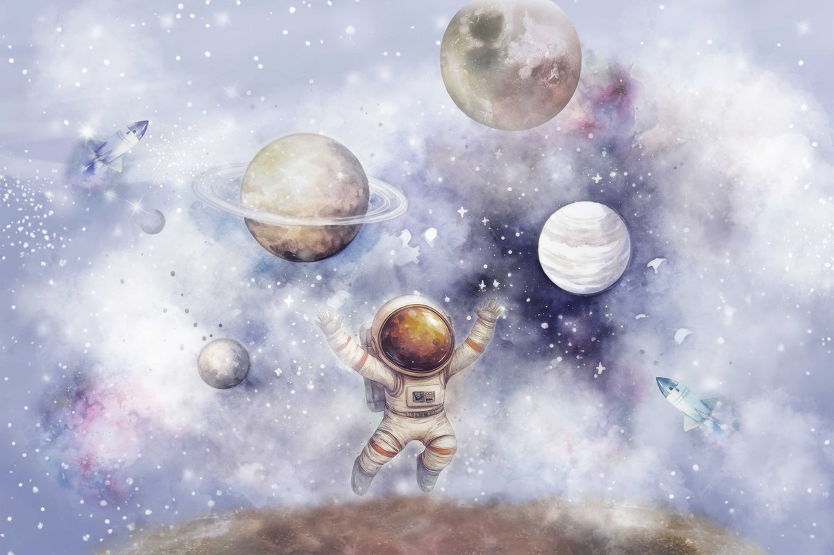 Fototapety na ścianę do pokoju dla dzieci Kosmos Planety Gwiazdy 148x220 - Naklejkomania | Sklep ...