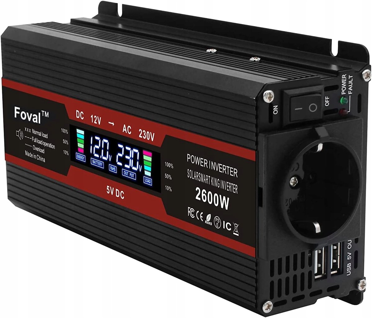 FOVAL PRZETWORNICA Prądu - Power Inverter 3000W - Inna marka ...