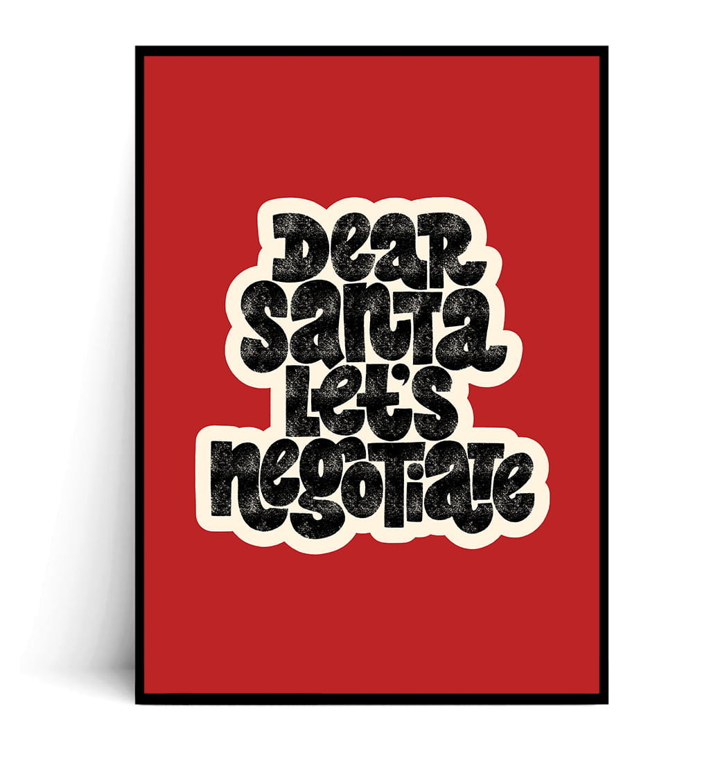 Fox Art Studio, Plakat, Napis, Dear Santa, wymiary 50x70 cm - FOX ART ...