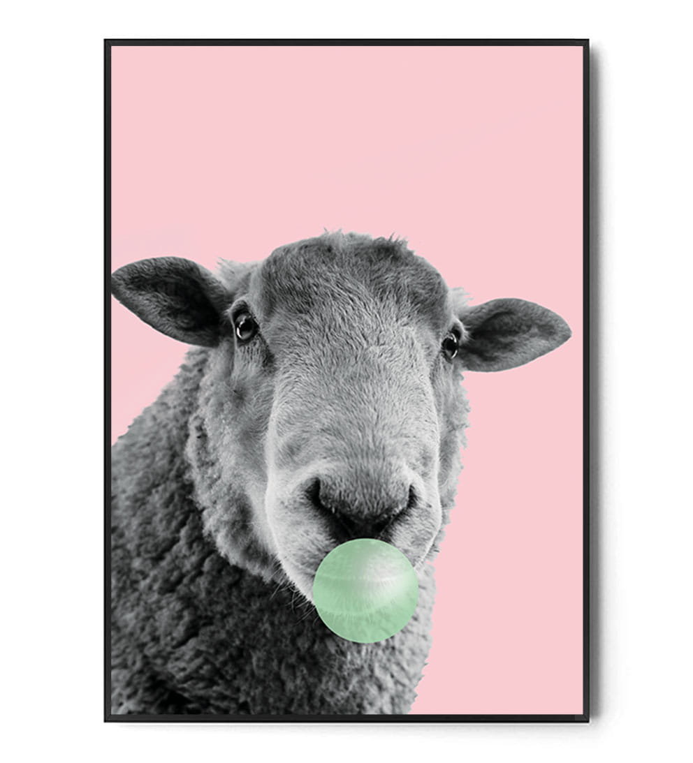 Fox Art Studio, Plakat Owca, Bubble Gum, wymiary 40x50 cm - FOX ART ...
