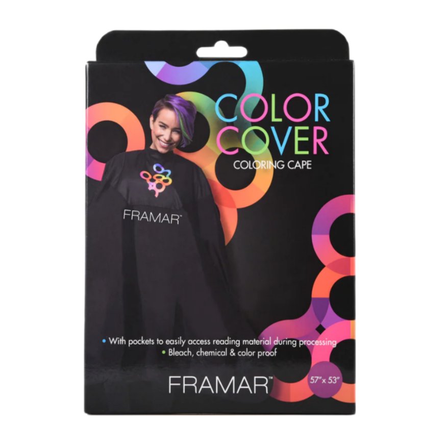 FRAMAR Peleryna fryzjerska na napy COLOR COVER 145x135cm - CAPE-COL ...