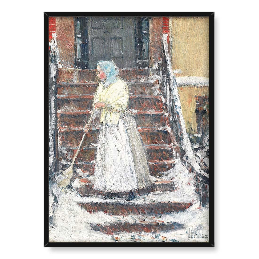 Frederick Childe Hassam Zamiatanie śniegu 50×70 - ANTYKWARIAT "CZUŁA ...