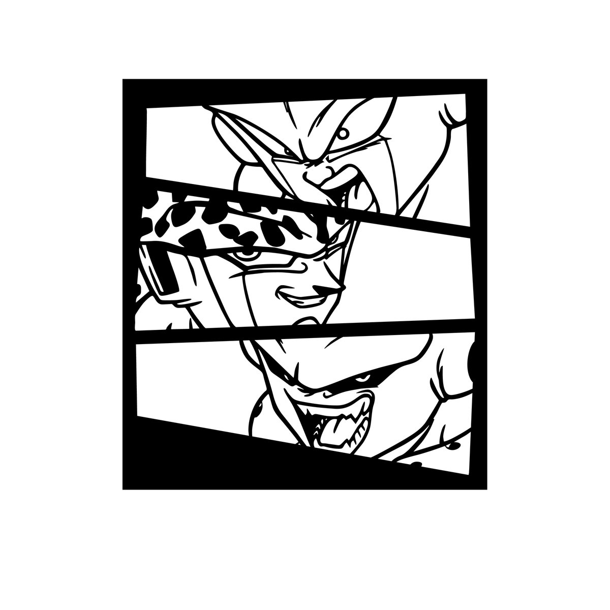 FREEZER CELL BUU Obraz Drewniany 3D ANIME PREZENT DRAGON BALL Dekoracja ...