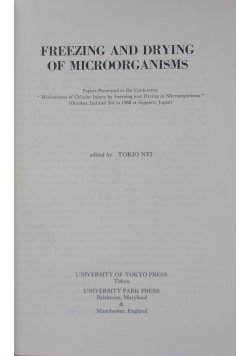 Freezing and drying of microorganisms - | Książka w Empik